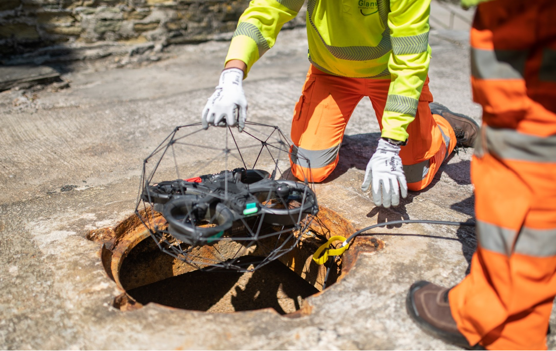 Glanville Geospatial's Groundbreaking Confined Space Drone Redefining Sewer Surveys - UKSTT